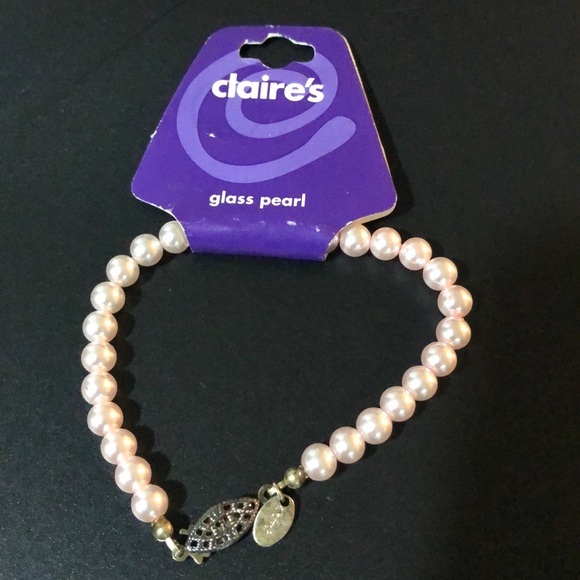 Claire's | Accessories | 4 For Nwt Claires Glass Pearl Bracelet | Poshmark